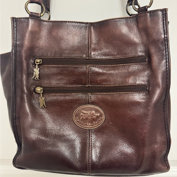American Angel | Bags | Vintage American Angel Brown Leather Shoulder ...